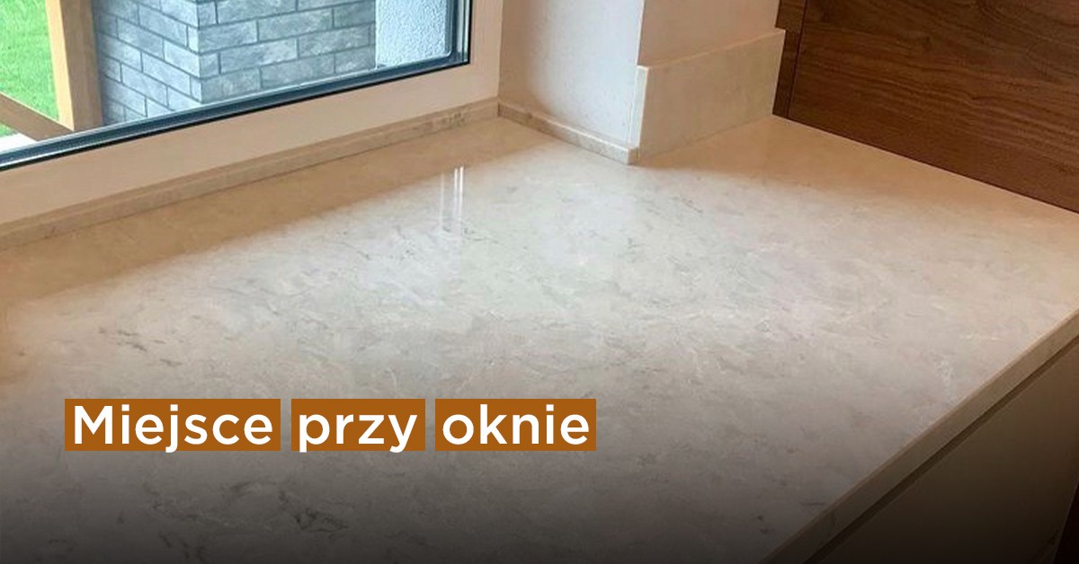 Parapety z kompozytu mineralno-akrylowego i konglomeratu kwarcowego ...